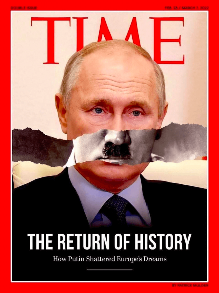 PHOTO FAKE: New cover of Time magazine comparing Putin and Hitler